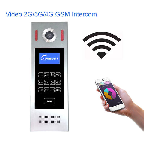 China GSM building intercom system with color handsfree monitor access ...