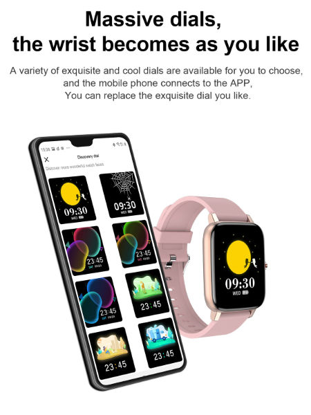 Smart watch touch screen dial heart rate Bluetooths sports watches fitness H80 smart watch ...