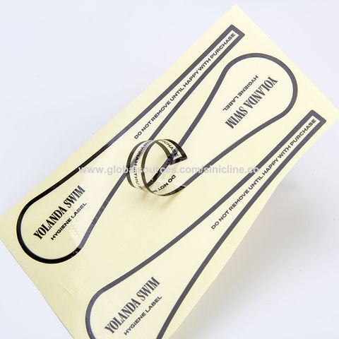 China Clear Hygiene Sticker Labels, Custom Sticker Labels for Swimwear ...