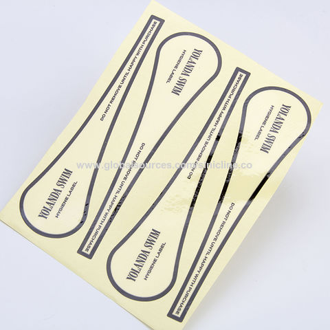 China Clear Hygiene Sticker Labels, Custom Sticker Labels for Swimwear ...