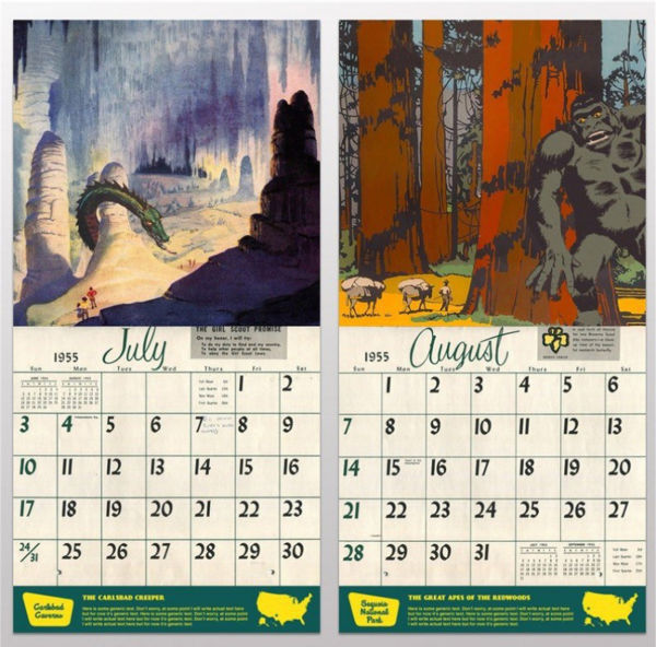 China 2022 Monsters Calendar National Park Monster Calendar Cards on ...