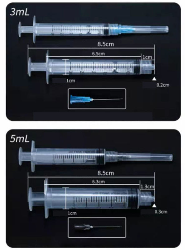 1ml 3 ml 5ml 10ml 20ml 60ml Disposable Plastic Luer Lock Syringes With Needle, Plastic Medical ...