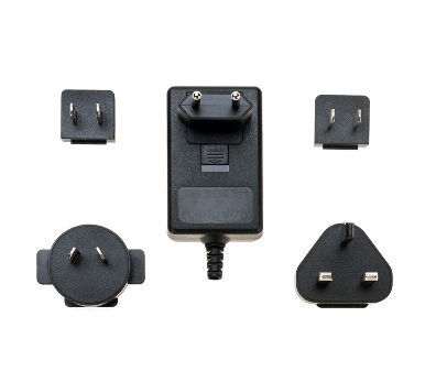 12W series universal AC/DC adapter with level VI, interchangeable power ...