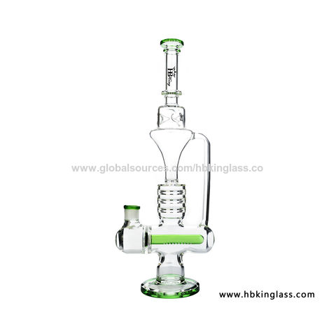 China Small, simple glass hookah in rainbow color glass bong on Global ...
