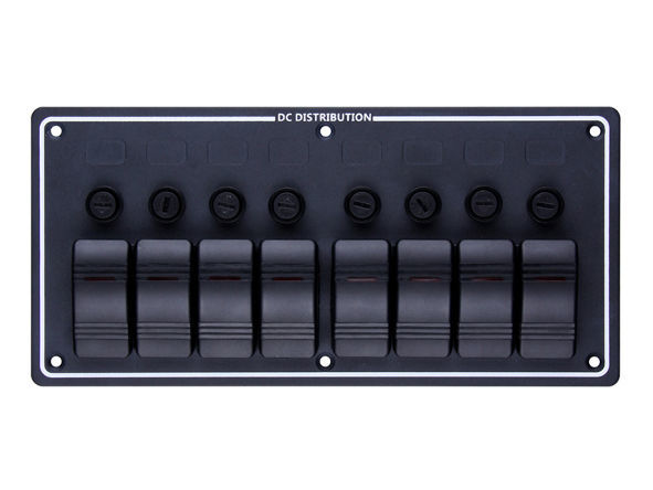 12v/24v LED Rocker switch panel Waterproof Black Rocker Switch Panel ...