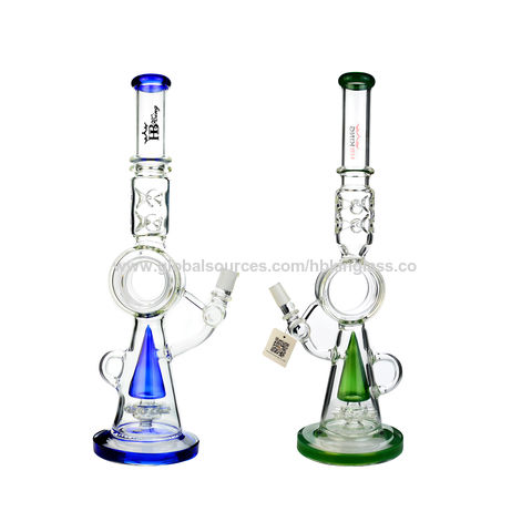 China Glass bong hand blown colored bongs glass water pipe 3mm thick ...