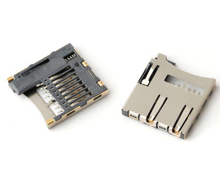 China TF push Card Connector 8 pin memory Card Connector 1.85H TF push ...