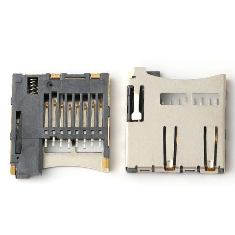 China TF push Card Connector 8 pin memory Card Connector 1.85H TF push ...