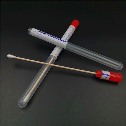 China Medical flocked swab with tube swab transport tube transystem ...