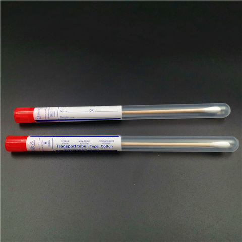 China Medical flocked swab with tube swab transport tube transystem ...
