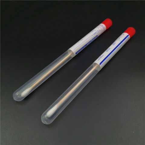 China Medical flocked swab with tube swab transport tube transystem ...