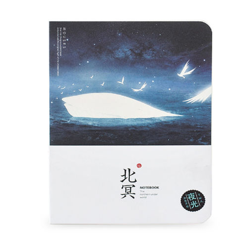 China Luminous journal notebook sutdent kawaii hardcover picture ...