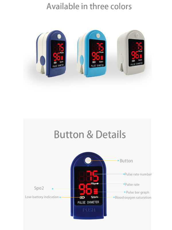 China Oxygen saturation device LED display with 8 seconds fast ...