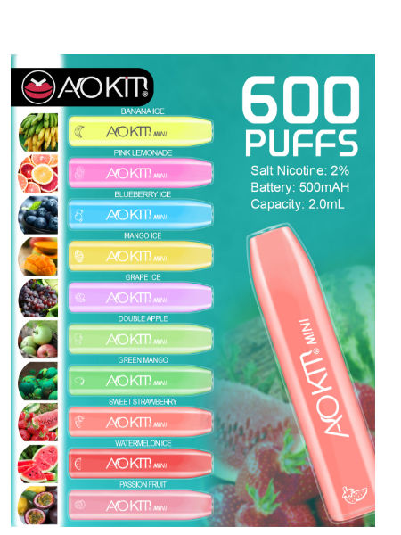 China Newest 600 Puffs Aokit Mini Vapes 2% Nicotine Electronic ...