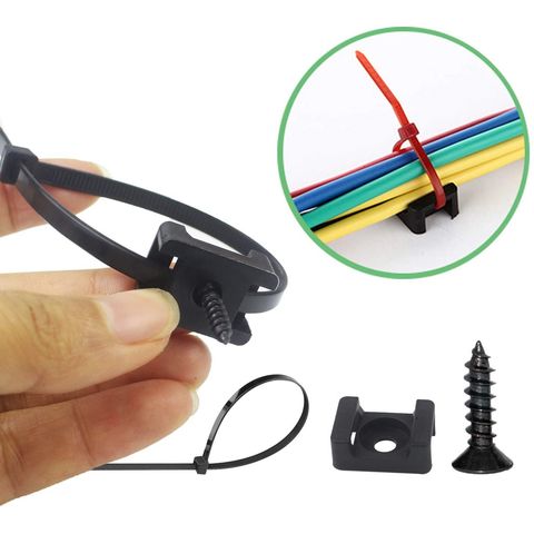 China Saddle zipTie Mounts With Screws Zip Tie Bases For Wire ...