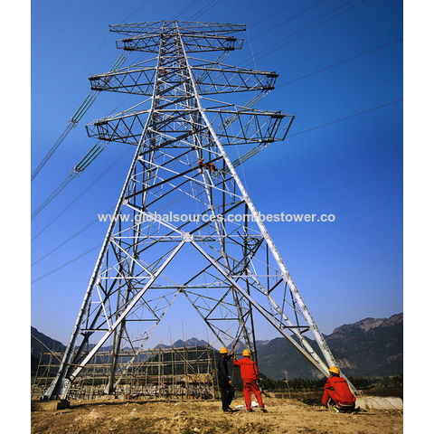 China Hot Dipped Galvanized Lattice Steel Structure Electric Power ...