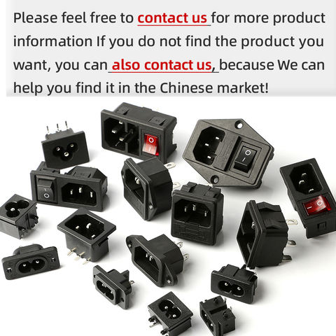 China Ac power 3 pin IEC socket c14 inlet power plug iec c13 c14 socket ...