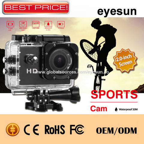 China Action Camera Waterproof 30M Outdoor Sports Video DV Camera 1080P ...