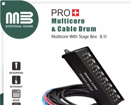 China Premium cable Multicore With Stage Box 8/0 10m/15m/30ft/50ft MB ...