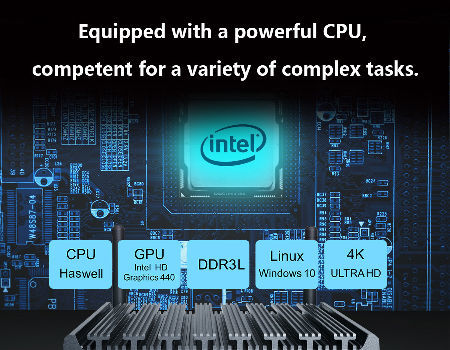 China New small size industrial computer Intel Core i3 4100U / i5 4200U ...