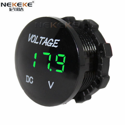 China DC 12V 24V Car Battery Voltage LED Display Waterproof Voltmeter ...
