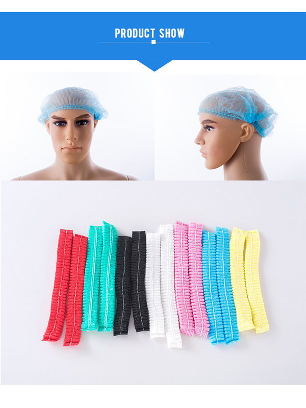 China New Style Colorful Disposable mob cap Disposable non woven clip ...