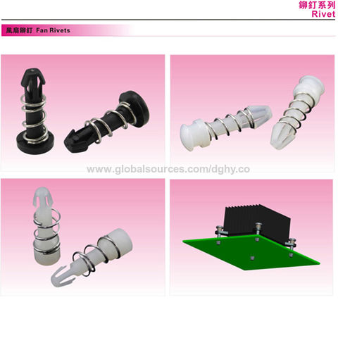 China HSR-9 Heying Plastic Fan Snap Rivet With Sus Spring Cpu Ac Fan ...