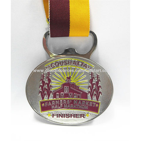China Custom metal embossed 3D raised medals with ribbon on Global ...