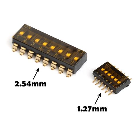 China SMD dip switch smd 1-12pin 1.27 pitch 127mm smt Dial Switch 1 2 3 ...