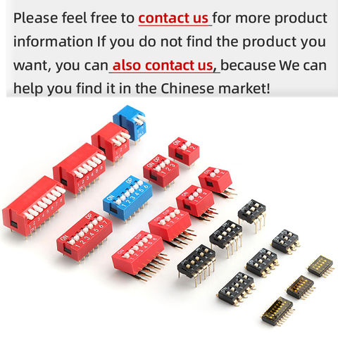 China SMD dip switch smd 1-12pin 1.27 pitch 127mm smt Dial Switch 1 2 3 ...