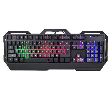 Metal Top Cover Rainbow Membrane Gaming Keyboard for Gamer with ...