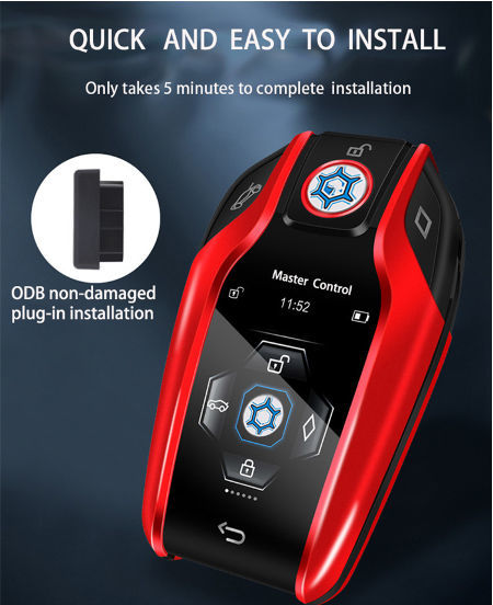 Smart LCD car key with touch screen with customized details, car key ...