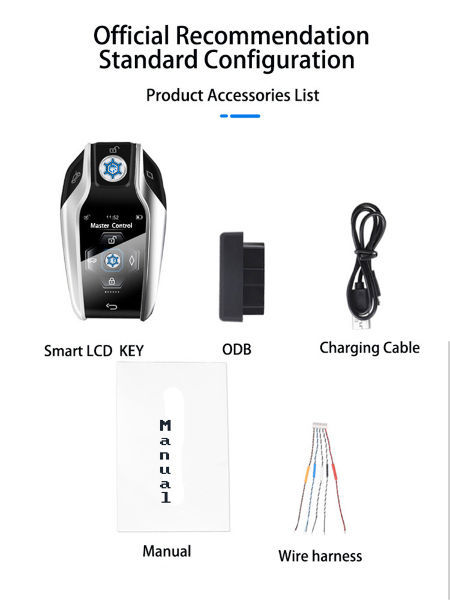 Smart LCD car key with touch screen with customized details, car key ...