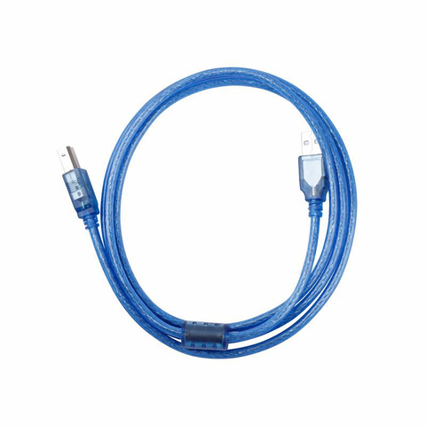 China 0.3m-10m 2.0 USB printer cable blue transparent braided mesh ...