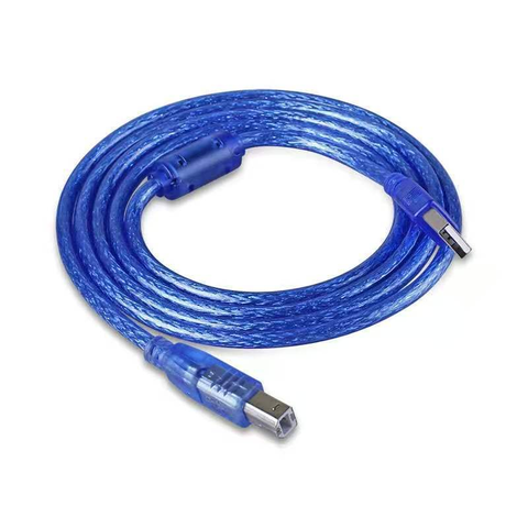 China 0.3m-10m 2.0 USB printer cable blue transparent braided mesh ...