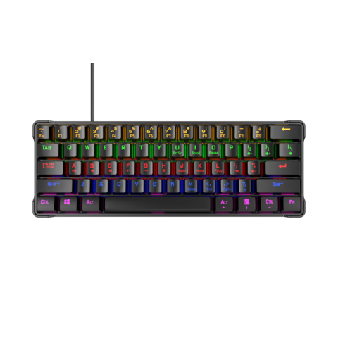China 61 Keys Mini Slim Mechanical keyboard Gaming Rainbow Color Led ...