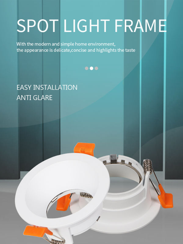 GU10 round LED Recessed Aluminum Alloy holder fixed MR16 Spotlight ...