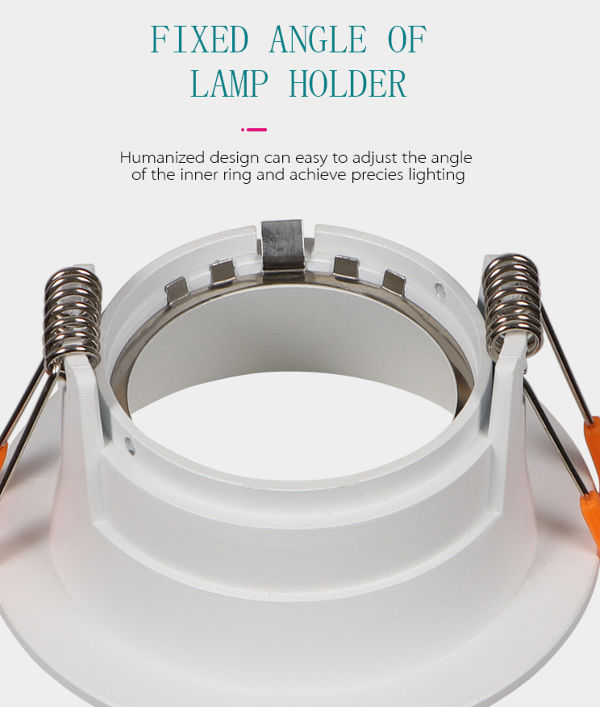 GU10 round LED Recessed Aluminum Alloy holder fixed MR16 Spotlight ...