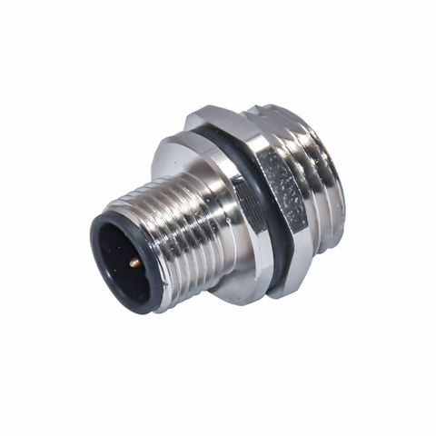 China Waterproof IP67 M12 male female 3pin A-coding panel mount ...