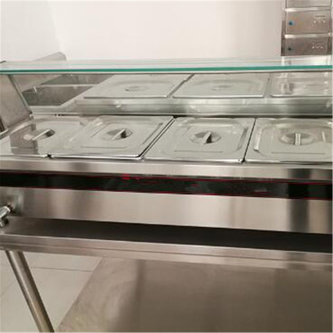 China Kitchen serving hot food display counter soup bain marie on ...