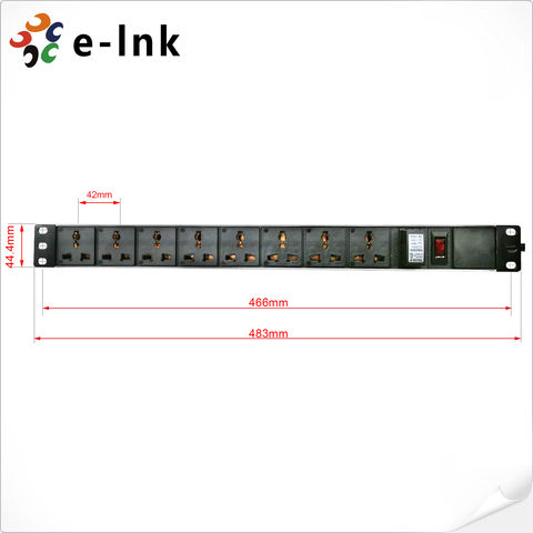 China 19 Inch 1U 8 Port Rack Mount Surge Protection PDU on Global ...