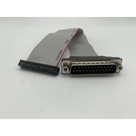 China D-sub 25pin DB25 to 2.54mm Pitch IDC box header 26pin Ribbon flat ...