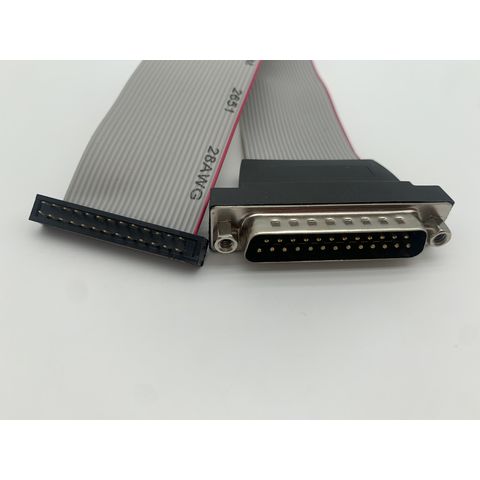 China D-sub 25pin DB25 to 2.54mm Pitch IDC box header 26pin Ribbon flat ...