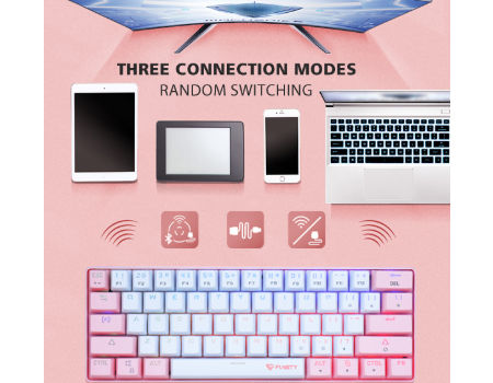 Mechanical Keyboard Portable 61 Keys RGB LED Backlit Type-C USB Wired ...