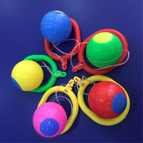 China Kids plastic sport skip ball foot toys colorful jumping ball Foot ...