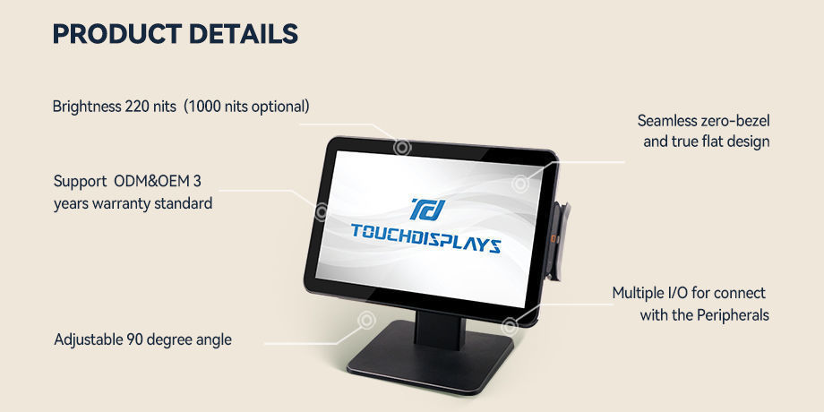 China Manufactory 15.6 inch all in one lcd screen pos system fanless ...