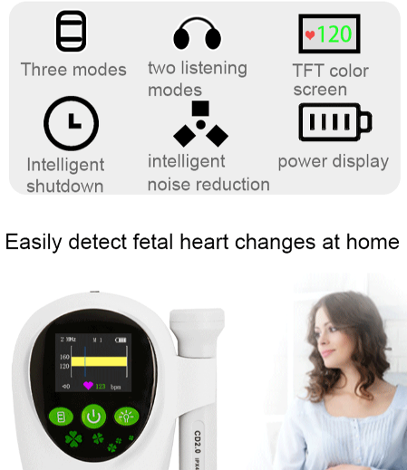 China Best at home fetal doppler FDA approved with TFT display handheld ...