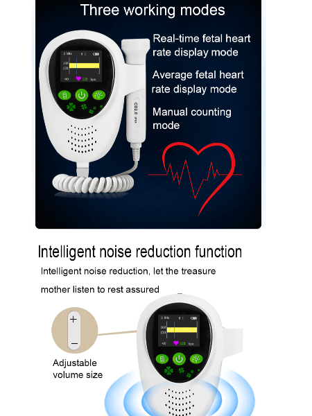 China Best at home fetal doppler FDA approved with TFT display handheld ...