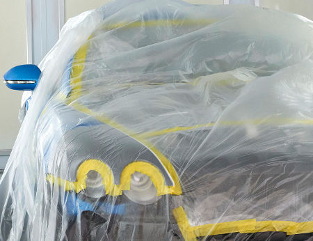 Auto Body Overspray Plastic Protection Film, Plastic Sheeting Overspray ...