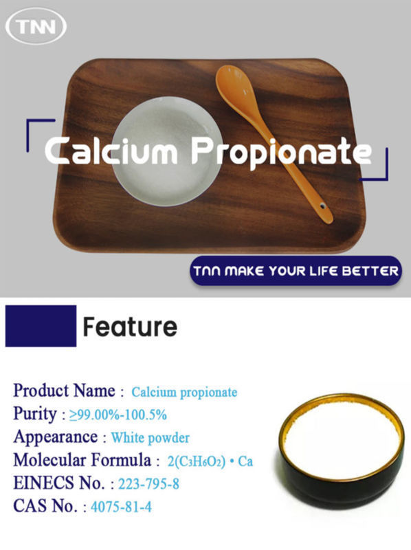 Bulk e282 calcium propionate c3h5o2na 25kg bags food additives granular ...